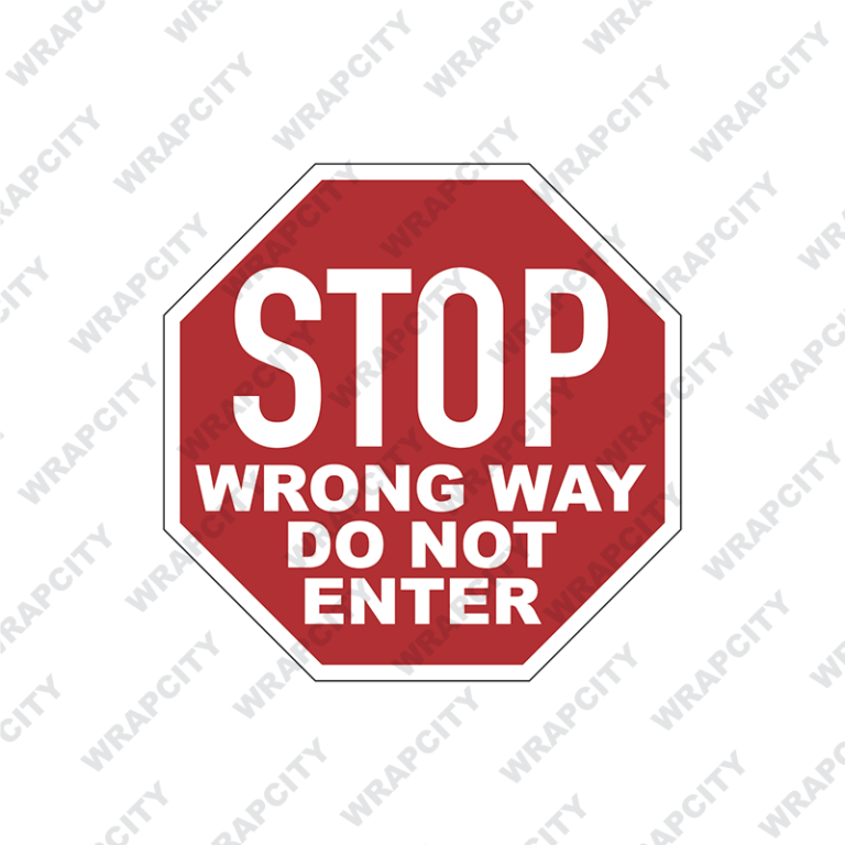 Stop Wrong Way Octagon Sign | Wrap City Jamaica Limited